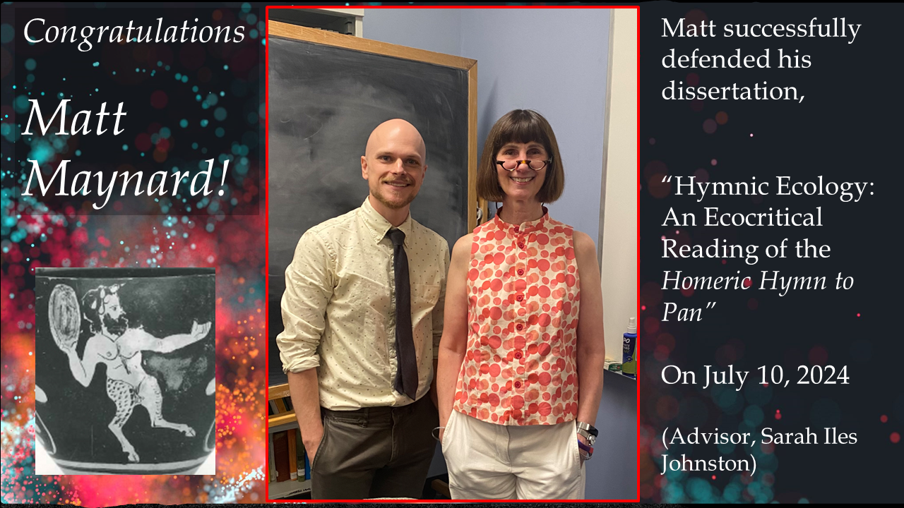 Congratulations, Dr. Matt Maynard! | Department of Classics